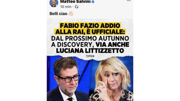 Fabio Fazio (con la Littizzetto) lascia la Rai e passa a Discovery ...